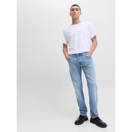 Jack & Jones JACK & JONES Herren Comfort-fit-Jeans "JJIMIKE JJFOX CB 08", blau, Gr. 30, Denim/Jeans, Obermaterial: 98% Baumwolle, 2% Elasthan, Jeans