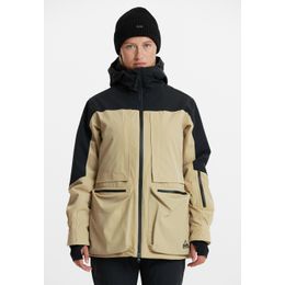 SOS Damen Skijacke "Straja", beige, Gr. M, mehrfarbig, 92% Nylon, 8% Elasthan, Jacken, mit 20.000 mm Wassers&auml;ule