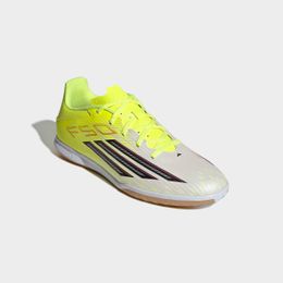 Fu&szlig;ballschuh adidas Performance "F50 CLUB, HALLENB&Ouml;DEN", Herren, Gr. 47, team solar gelb 2, core schwarz, lucid rot, Synthetik, Textil, Schuhe Fu&szlig;ballschuh, f&uuml;r Hallenboden