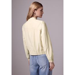 Damen Blousonmellow vanilla, Gr. 38, STREET ONE STUDIO, unifarben, Stoff, Obermaterial: 87% Viskose, 13% Polyester. Futter: 100% Polyester, Jacken,