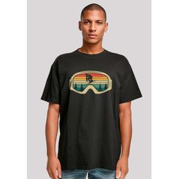 F4NT4STIC Herren T-Shirt "Retro Skibrille Wintersport", schwarz, Gr. M, Obermaterial: 100% Baumwolle, Shirts, Premium Qualit&auml;t