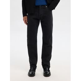 Selected Herren Slim-fit-Jeans "SLH175-SLIM BEN KORI JEANS NOOS", blau, Gr. 33, unifarben, Denim/Jeans, Obermaterial: 99% Baumwolle, 1% Elasthan,