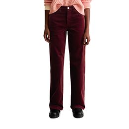 Marc O'Polo Damen Chinohose "aus elastischem Bio-Baumwoll-Mix"schwarz maroon, Gr. 29, MARC O'POLO DENIM, unifarben, Obermaterial: 98% Baumwolle, 2% Elasthan,