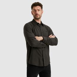 PME-Legend PME LEGEND Herren Langarmhemdjet schwarz, Gr. 4XL, unifarben, Web, Obermaterial: 100% Baumwolle, Hemden, mit Knopfleiste