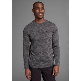 Bruno Banani Herren Langarmshirt, schwarz, Gr. S, Single Jersey, Obermaterial: 60% Baumwolle, 40% Polyester, Shirts, Langarmshirt in schmaler Passform