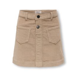 KIDS Only M&auml;dchen Cordrock "KOGAMAZING GLOBAL HW CORD SKIRT PNT NOOS", beige, Gr. 128, unifarben, Cord, Obermaterial: 98% Baumwolle, 2% Elasthan,