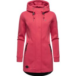 Ragwear Damen Kapuzensweatjacke "Letti Bonded", lila, Gr. L, Feinstrick, 100% Polyester, Sweatjacken, Sportliche Kapuzenjacke in Feinstrick-Optik