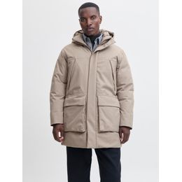 Jack & Jones JACK & JONES Herren Parka "JPRCCMOON MELANGE PARKA LN", beige, Gr. L, meliert, Web, Obermaterial: 100% Polyester, Jacken