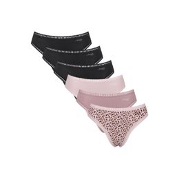 Sloggi Damen Slip "Slip GO Crush High leg C6P 6er Pack", Gr. L, bunt, Obermaterial: 95% Baumwolle CO. 5% Elasthan EL., Unterhosen
