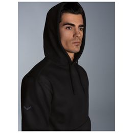 TRIGEMA Herren Kapuzensweatshirt "TRIGEMA Hoodie aus Sweatqualit&auml;t", schwarz, Gr. XL, 70% Baumwolle, 30% Polyester, Sweatshirts