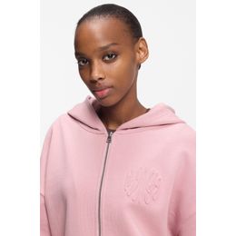 Hugo Damen Kapuzensweatjacke "Doa"light, pastel pink 681, Gr. S, unifarben, Sweatware, Obermaterial: 100% Baumwolle, Sweatjacken, aus Baumwolle,