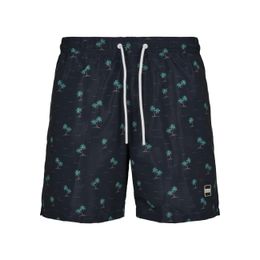 Badeshorts Urban Classics "Urban Classics Herren Pattern Swim Shorts", Herren, Gr. 6XL, US-Gr&ouml;&szlig;en, island aop, 100% Polyester, Badehosen Badeshorts