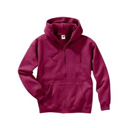 Herren Kapuzensweatjacke, rot, Gr. 8, Fruit of the Loom, 80% Baumwolle, 20% Polyester, Sweatjacken