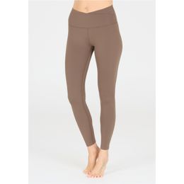 ENDURANCE ATHLECIA ATHLECIA Damen Trainingstights "Snyder", braun, Gr. 42, unifarben, 41% Polyester, 18% Elasthan, 41% Polyester, Hosen, Mit Quick Dry-Funktion