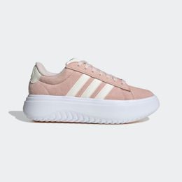 Damen Sneaker "GRAND COURT PLATFORM", adidas Sportswear, Gr. 41, rosa, Leder, Schuhe, Design auf den Spuren des adidas Superstar