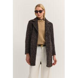 Bugatti Damen Kurzmantel "Comfort Fit"90, braun, Gr. 44, unifarben, 34% Wolle, 22% Baumwolle, 22% Polyacryl, 20% Polyester, 2% Elasthan, M&auml;ntel, mit