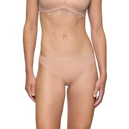 Triumph Damen String "Pretty Micro", Gr. XSneutral beige, Microfaser, Obermaterial: 61% Polyamid, 39% Elasthan, Unterhosen, nahtlos