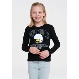 logoshirt Jungen Langarmshirt "Peanuts &ndash; Woodstock", schwarz, Gr. 140, unifarben, 100% Baumwolle, Shirts, mit lizenziertem Print