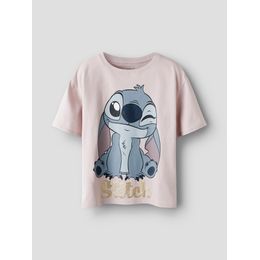 name it Jungen T-Shirt "NKFAKUN STITCH SS NREG TOP BOX NOOS WDI"burnished lila, Gr. 122, bedruckt, unifarben, Jersey, Obermaterial: 95% Baumwolle, 5%