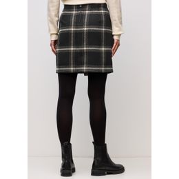 Street One Damen Minirock, schwarz-wei&szlig;, Gr. 46, unifarben, Stoff, 90% Polyester, 10% Polypropylen, R&ouml;cke, mit Karomuster