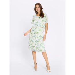Lady Damen Sommerkleid "Druck-Kleid", gr&uuml;n, Gr. 38, bedruckt, gebl&uuml;mt, gemustert, mehrfarbig, Georgette, 100% Polyester, Kleider