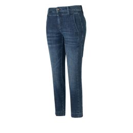 MAC Damen 7/8-Jeans "STILETTO", blau, Gr. 42, Denim/Jeans, Obermaterial: 71% Baumwolle, 16% Polyester, 11% Lyocell, 2% Elasthan, Jeans