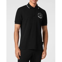Plein Sport Herren Poloshirt "Poloshirt", schwarz-wei&szlig;, Gr. XS, Obermaterial: 100% Baumwolle, Shirts