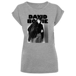 F4NT4STIC Damen T-Shirt "David Bowie Jacket Photograph", grau, Gr. XL, Obermaterial: 100% Baumwolle, Shirts, Print