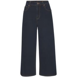 Lascana Damen 7/8-Jeans "in modischer Culotte-Form"dunkelblau denim, Gr. 34, unifarben, Denim/Jeans, Obermaterial: 98% Baumwolle, 2% Elasthan, Jeans,