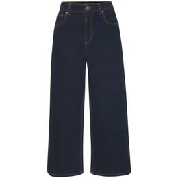 Lascana Damen 7/8-Jeans "in modischer Culotte-Form", blau, Gr. 44, unifarben, Denim/Jeans, Obermaterial: 98% Baumwolle, 2% Elasthan, Jeans, aus