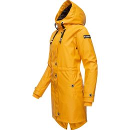 Navahoo Damen Regenjacke "Rainy Flower", gelb, Gr. L, Obermaterial: 70% Polyester, 30% Polyurethan; Innenfutter: 100% Polyester; &Auml;rmelfutter: 100%