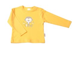 Liliput Jungen Langarmshirt "Affe", gelb, Gr. 74, bedruckt, 100% Baumwolle, Shirts, mit Druckkn&ouml;pfen auf der Schulter