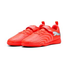 Puma Kinder Fu&szlig;ballschuh "FUTURE 9 PLAY IT V JR", Gr. 36glowing rot, Puma wei&szlig;, Puma schwarz, Synthetik, Schuhe, f&uuml;r Halle und Stra&szlig;e