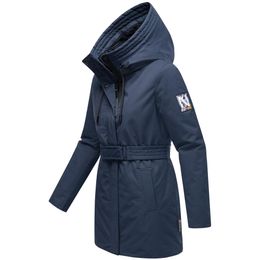 Navahoo Damen Winterjacke "Eishauch 14", blau, Gr. L, Obermaterial: 55% Nylon, 45% Baumwolle; Innenfutter: 100% Polyester; Wattierung: 100%