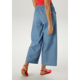 Damen 7/8-Jeansbeached, Gr. 42, Aniston SELECTED, unifarben, Web, Obermaterial: 100% Baumwolle, Jeans, weiter Oberschenkel und der weiter Beinverlauf
