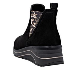Remonte Damen Keilsneaker, Gr. 41, schwarz, Elastischer Einsatz, Veloursleder, Schuhe, Boots, Chelseaboots, Stiefelette mit Softfu&szlig;bett