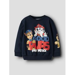 name it Jungen Sweatshirt "NMMJEEP PAW NREG SWEAT BRU NOOS CPLG"navy blazer, Gr. 122, bedruckt, unifarben, angeraute Sweatware, Obermaterial: 95%