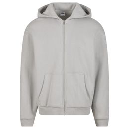 Urban Classics Herren Strickpullover "Urban Classics Fluffy Zip Cardigan", wei&szlig;, Gr. L, unifarben, 70% Baumwolle, 30% Polyester, Pullover