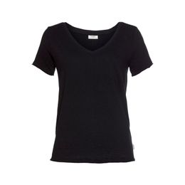 Marc O'Polo Damen T-Shirt, schwarz, Gr. XL, MARC O'POLO DENIM, Jersey, Obermaterial: 100% Baumwolle, Shirts, mit abgerundetem V-Neck
