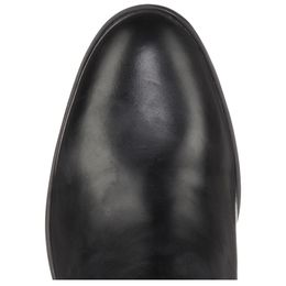 sheego Damen Weitschaftstiefel, Gr. 43, schwarz, Glattleder, Leder, Schuhe