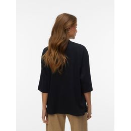 V&eacute;ro Moda VERO MODA Damen Kurzarmshirt "VMMOLLY 3/4 TOP JRS NOOS", schwarz, Gr. L, unifarben, Jersey, Obermaterial: 100% Baumwolle, Shirts, Baumwolle, loose fit