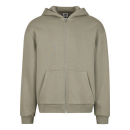 Urban Classics Herren Strickpullover "Urban Classics Fluffy Zip Cardigan", beige, Gr. S, unifarben, 70% Baumwolle, 30% Polyester, Pullover