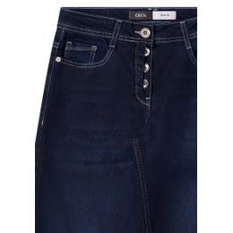 Cecil Damen Loose-fit-Jeans, blau, Gr. 36, unifarben, Jeans, 75% Baumwolle, 23% Polyester, 2% Elasthan, Jeans, Middle Waist