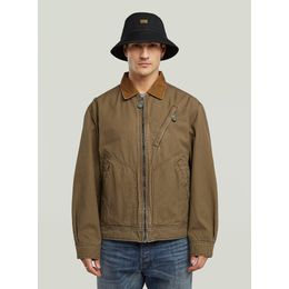 G-Star Raw G-STAR Herren Outdoorjacke "Duty Canvas Trucker Jacke", braun, Gr. XS, Obermaterial: 100% Baumwolle, Jacken