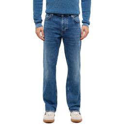 Mustang Herren Straight-Jeans "Herren Style Michigan Straight"682 mittelblau, Gr. 34, unifarben, Denim/Jeans, 99% Baumwolle, 1% Elasthan, Jeans