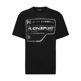 Plein Sport Jungen T-Shirt "T-Shirt Rundhalsausschnitt Ss"0201, schwarz, wei&szlig;, Gr. L, Obermaterial: 100% Baumwolle, Shirts