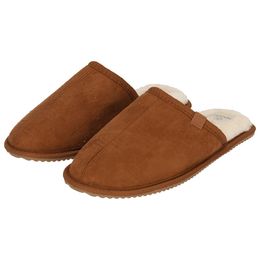 Apollo Damen Hausschuh "Herrenschuhe Brown", Gr. 43, braun, Obermaterial: 100% Polyester. Futter: 100% Polyester, unifarben, Schuhe
