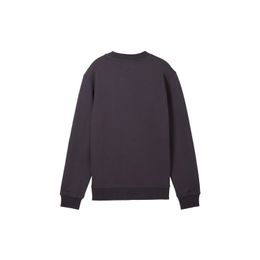 Tom Tailor Kinder Sweatshirt, grau, Gr. 176, unifarben, Sweatware, Obermaterial: 100% Baumwolle, Sweatshirts, mit Logo-Badge