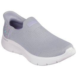 Skechers Damen Slip-On Sneaker "GO WALK FLEX-SUNSET ROSE", Gr. 41, lila, Textil, gebl&uuml;mt, Schuhe, Freizeitschuh, Vegan mit Skechers Handsfree