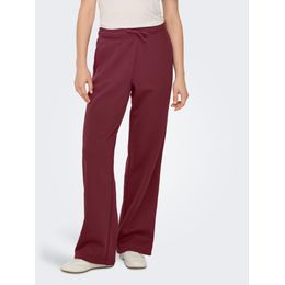 Only Damen Sweathose "ONLBEST STRAIGHT PANT SWT NOOS", lila, Gr. XL, unifarben, Sweatware, Obermaterial: 65% Polyester, 35% Baumwolle, Hosen